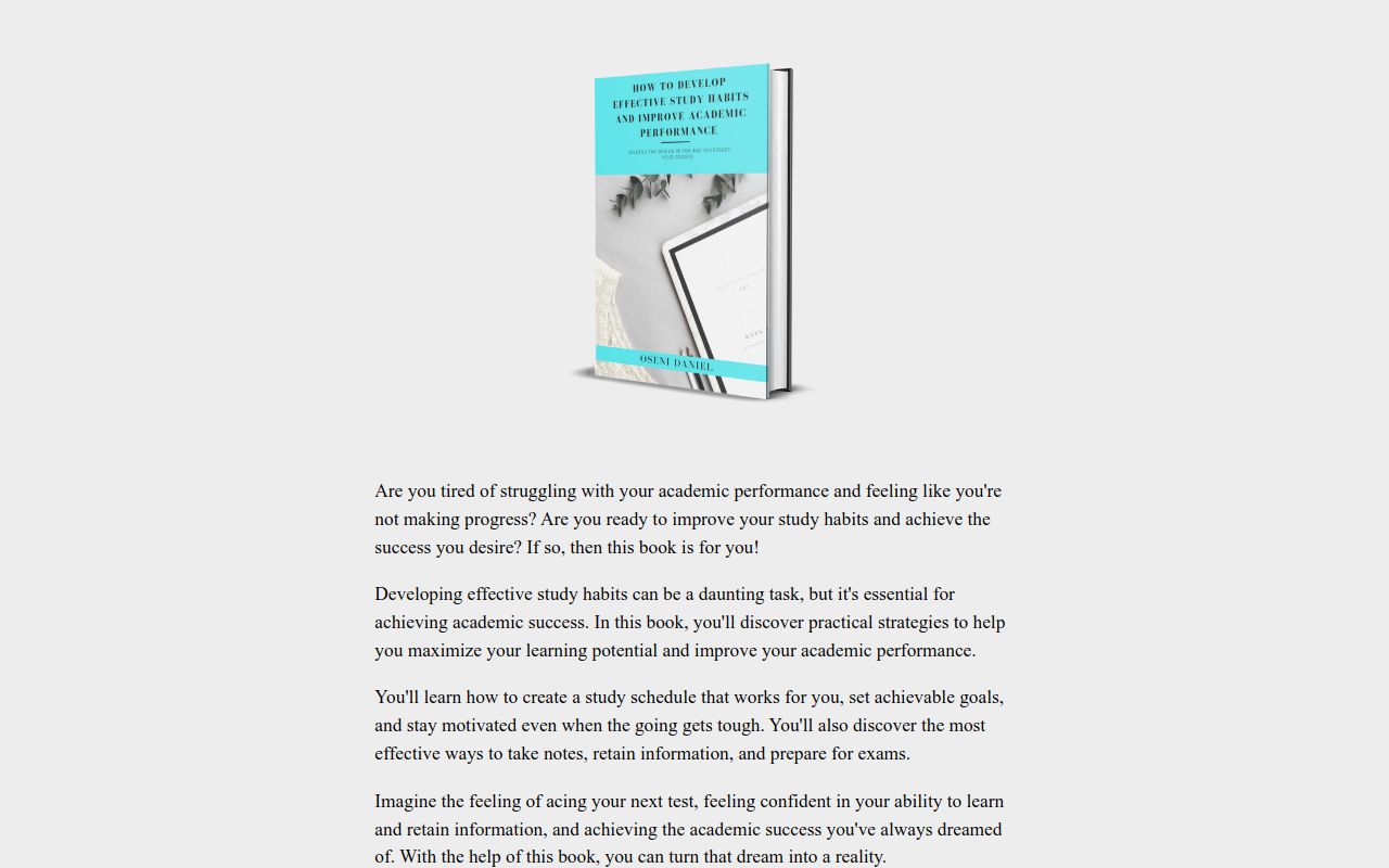 How To Develop Effective Study Habits and Improve Academic Performance